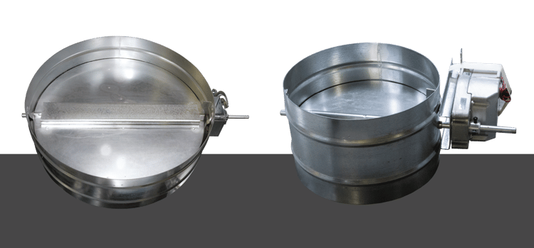 Round Control Dampers for Spiral Ducts